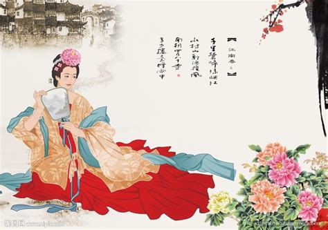 仕女图设计图 风景 Psd分层素材 设计图库 昵图网