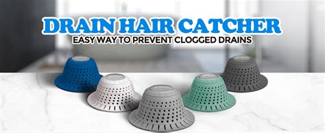 Zaa Shower Drain Hair Catcher 2 Pack Silicone Collapsible