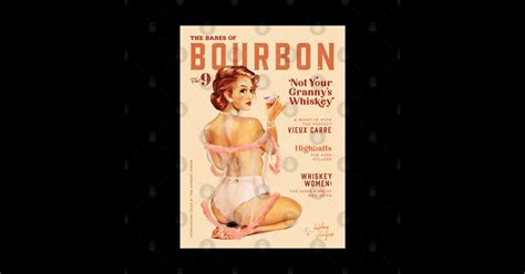 The Babes Of Bourbon Sexy Vintage Pinup Girl Drinking Whiskey Wall Art