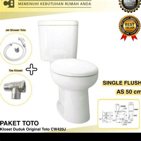 Jual Paket Lengkap Kloset Duduk Toto Cw 420 J Closet Duduk Toto Cw420j Jakarta Barat Pasar