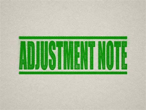 Adjustment Note Stamp Stamp Lab