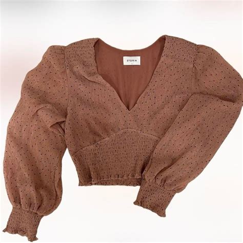 Tops Storia Pink Podka Dot Shirt Poshmark