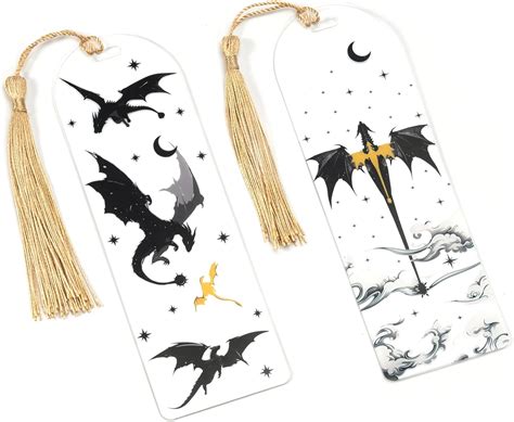 Twodays 4th Wing Inspired Bookmarks Fantasy Dragon Acrylic