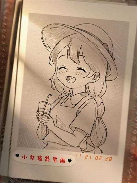 简单又好看的动漫人物简笔画女生怎么画（15张）简笔画图片大全