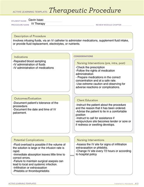 Therapy Ivtherapy Active Learning Template Active Learning