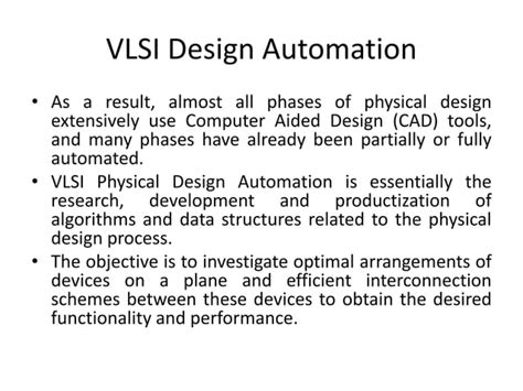 vlsi physical design automation ppt
