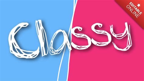 Classy One Guy One Girl Logo Text Effect Generator