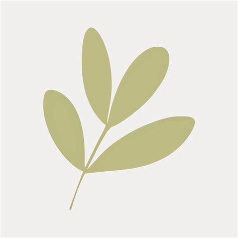 Premium Vector Minimalist Green Leaf Illustration Design