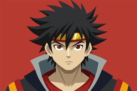 Premium Vector A Customizable Anime Character With Black Hair And