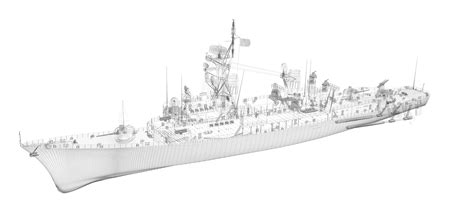 Charles F Adams Class Guided Missile Destroyer Hmas Perth 3d