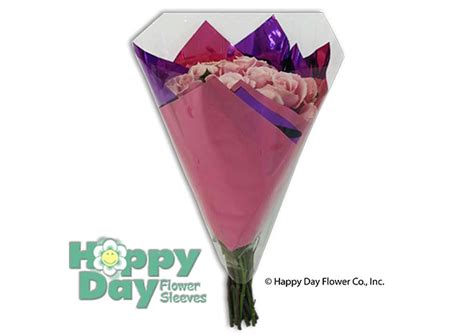 Metalized Plastic Sheets Flower Sleeves Wraps