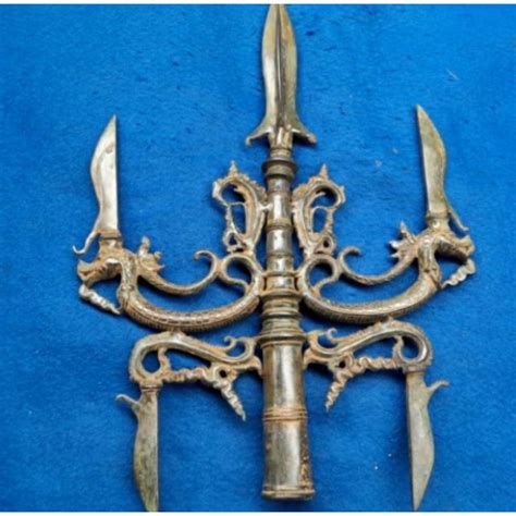 Jual Pusaka Trisula Pataka Majapahit Naga Kembar Bolak Balik Antik Shopee Indonesia
