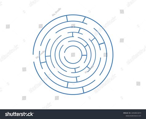 Maze Circle On White Background Maze Stock Vector Royalty Free 2242811873 Shutterstock
