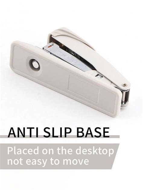 1pc Grey Portable Stapler Multi Functional Office And Student Thick Book