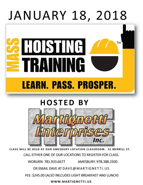 Mass Hoisting Training Martignetti Enterprises Inc