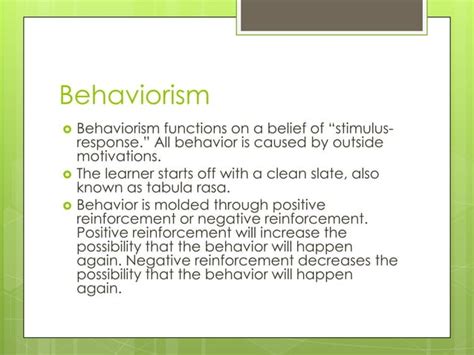 Learning Theory Behaviorism Pptx