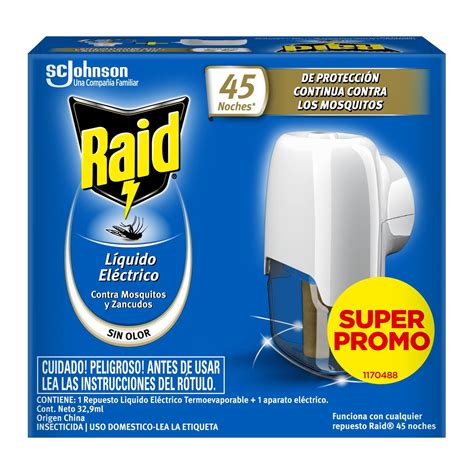Raid Insecticida Líquido Eléctrico Aparato