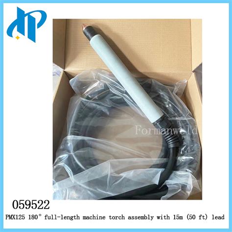 059522 Powermax125 Duramax Hyamp 180° Full Length Machine Torch Assembly With 15m 50 Feet Lead