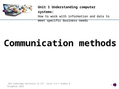 Ppt Unit 1 Understanding Computer Systems How To Work With Information And Data To Meet