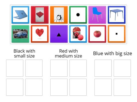 Sorting Different Colour And Sizes Ordenar Por Grupo