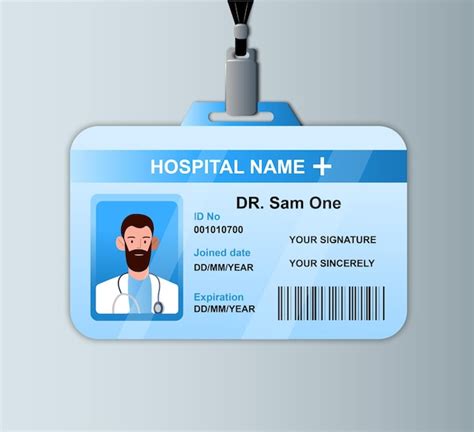 Premium Vector Doctor Id Card Template Medical Staff Identity Badge