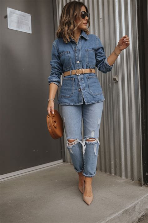 22 Fresh Denim On Denim Outfit Ideas 2025 For Women Casual Fall Summer Looks With Skirt Dress