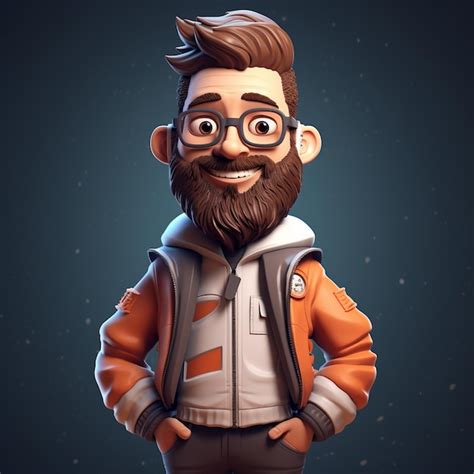 Premium Ai Image A Man With Glasses And A Beard Wearing A Jacket With