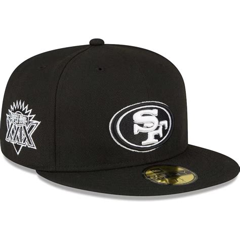 San Francisco 49ers Super Bowl Patch Xxix 59fifty Fitted Black White Jrs Sports