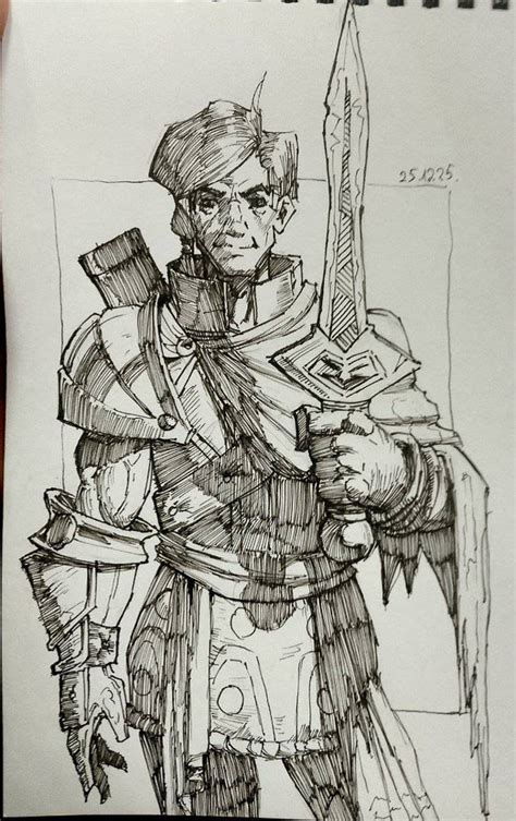 Adventurer Ink Sketch By Anatoliyraven On Deviantart