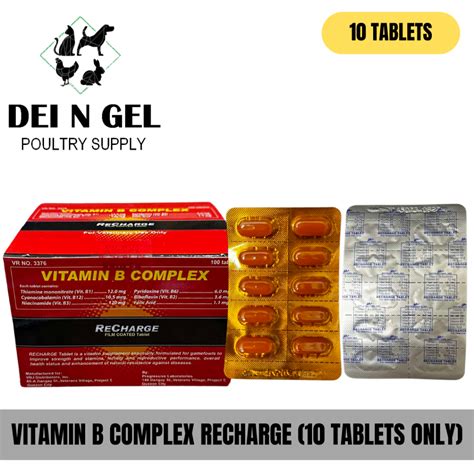 Recharge B Complex For Gamefowl 10 Tablets Shopee Malaysia