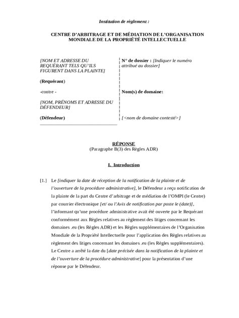 Le Centre Darbitrage Et De Mdiation De Lompi Doc Template Pdffiller