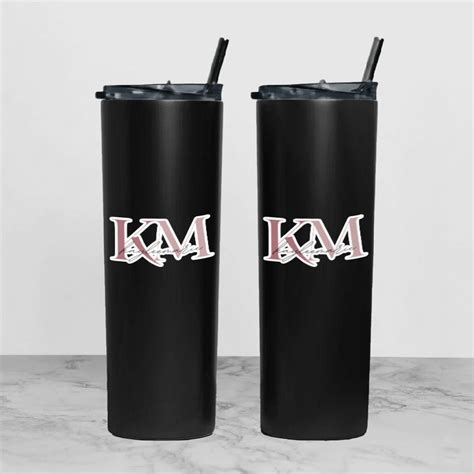 Black 20 Oz Kaylee Maries Merch Logo Tumbler With Lid And Straw
