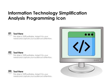 information technology simplification analysis programming icon ppt