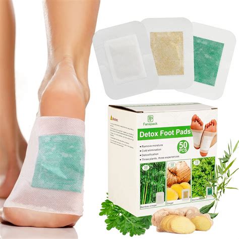 Fanspack Detox Foot Plasters 50 Pieces Bamboo Ginger Wormwood Detox