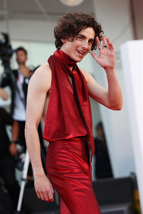 Timothée Chalamets Backless Scarlet Jumpsuit Is All The Rage
