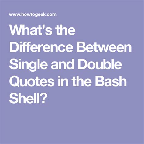 Bash Single Vs Double Quotes SERMUHAN