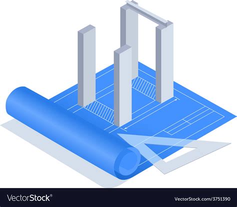 Blue Print Royalty Free Vector Image Vectorstock