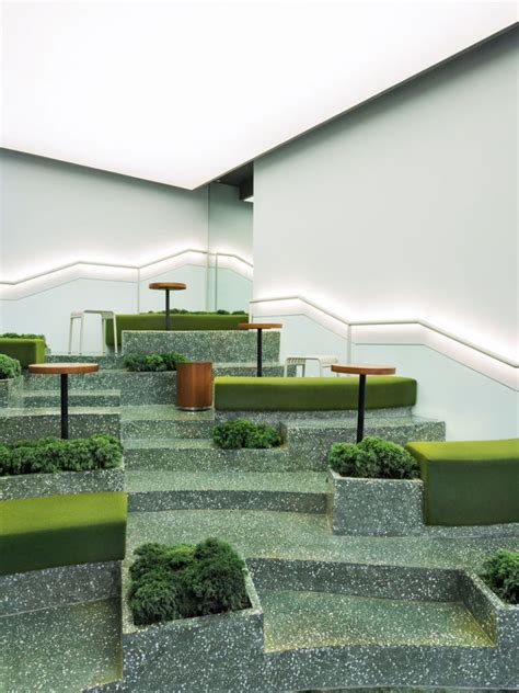 The New Heytea Bakery Has Tiered Seating Inspired By Tea Plantations
