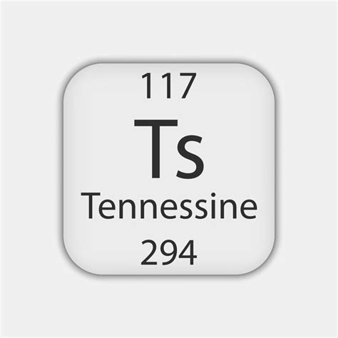 Premium Vector Tennessine Symbol Chemical Element Of The Periodic
