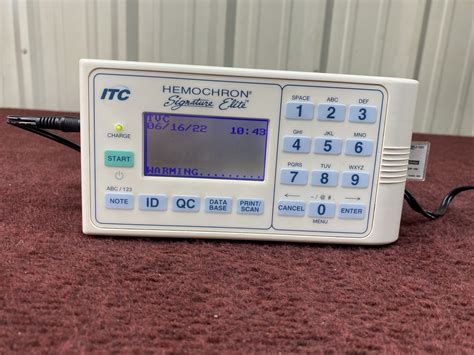 Itc Hemochron Signature Elite Whole Blood Microcoagulation System Rapid