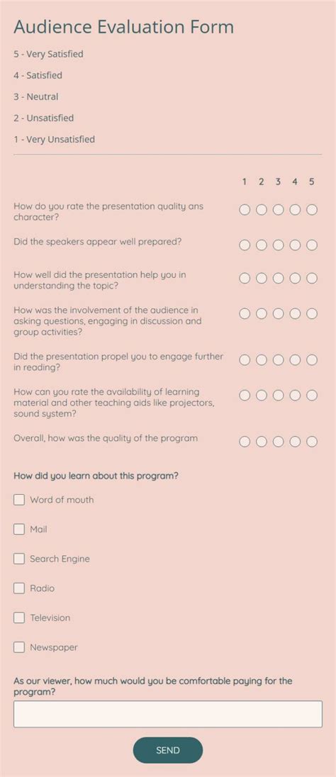 Online Facilitator Evaluation Form Template 123 Form Builder