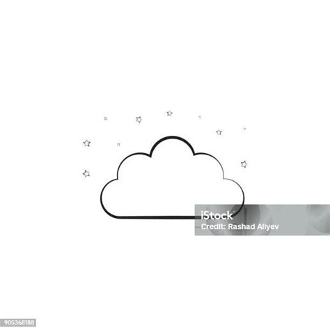 Ikon Tanda Awan Malam Elemen Ikon Tanda Cuaca Desain Grafis Berkualitas Premium Tandatanda Ikon