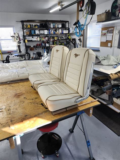 Reupholstery Interior Ford Mustang 1966 With Leather Custom Restoration