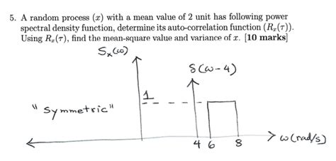 Solved A Random Process X With A Mean Value Of Unit Chegg