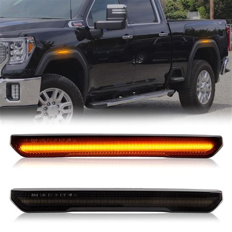 Gempro Led Side Marker Lights Compatible With Gmc Sierra 2500hd 3500hd 2020 2024 Pickup Truck