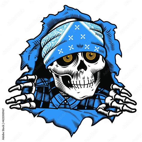 Vector De Stock Skull Street Malandro T Shirt Vector Illustration Art Adobe Stock