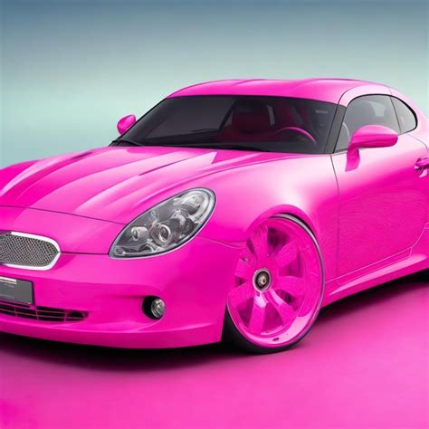 Carro Rosa Barbie En El Piso Foto Premium
