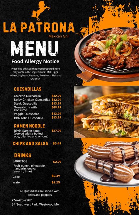 La Patrona Mexican Grill Updated May 2026 34 Sw Park Westwood Massachusetts Mexican
