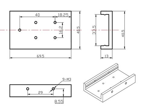 Laser Module Mounting Bracket Laser Holder Heat Sink Suitable For 33mm Size Laser Module Mini