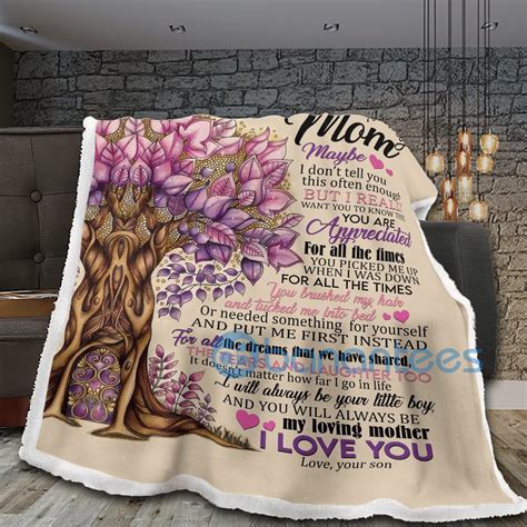 Big Tree To My Mom Youll Always Be My Loving Mother Sherpa Blanket